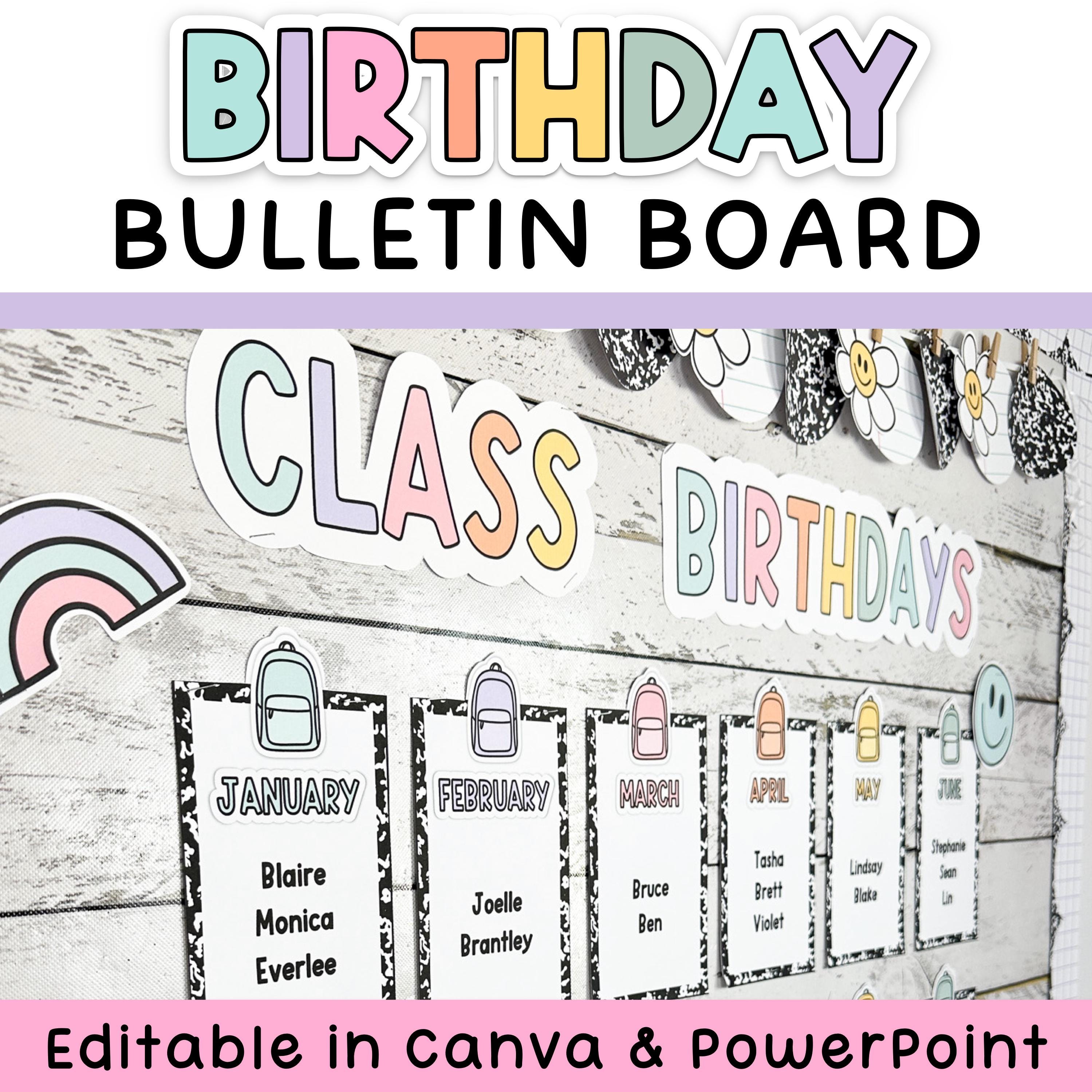 Composition Notebook Birthday Display Editable - Happy Birthday ...