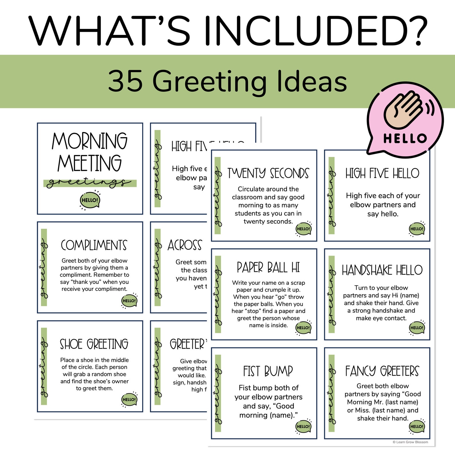 Morning Meeting Greetings With Editable Morning Meeting Cards in ...