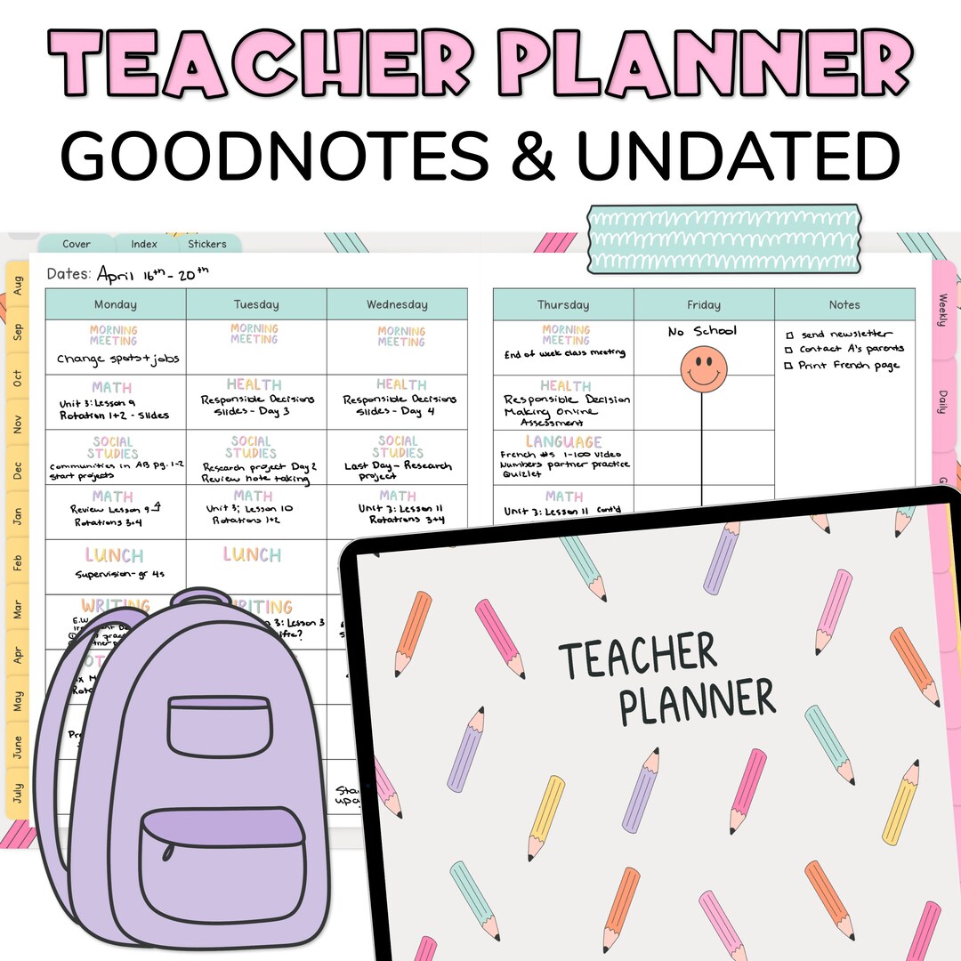 Goodnotes Teacher Planner | Digital Teacher Planner and Lesson Plan ...