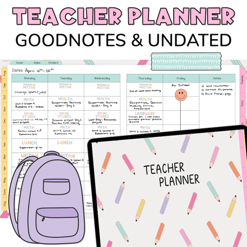 Goodnotes Teacher Planner | Digital Teacher Planner and Lesson Plan ...
