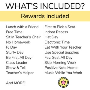 Classroom Reward System - Reward Coupons for Classroom Management - Etsy