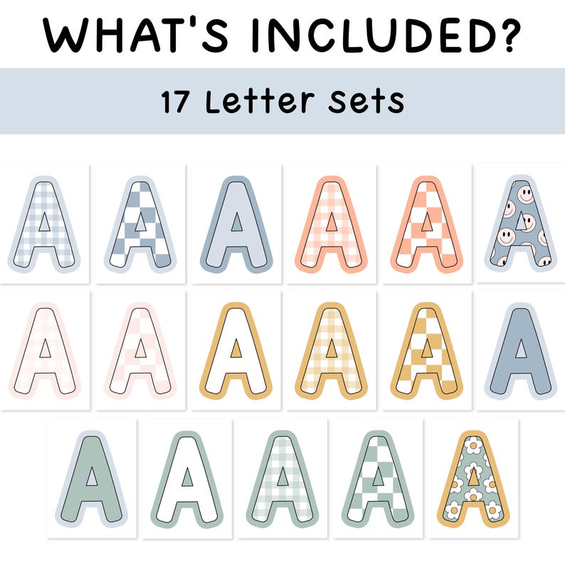 Boho Bulletin Board Letters & Printable Bulletin Board Letters - Etsy