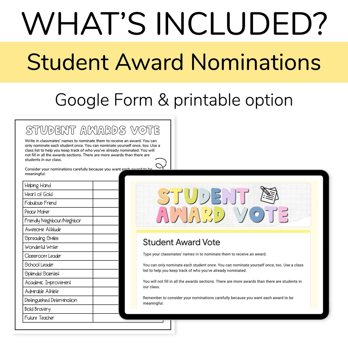 End of Year Awards Student Awards but Make It Student Choice Awards - Etsy