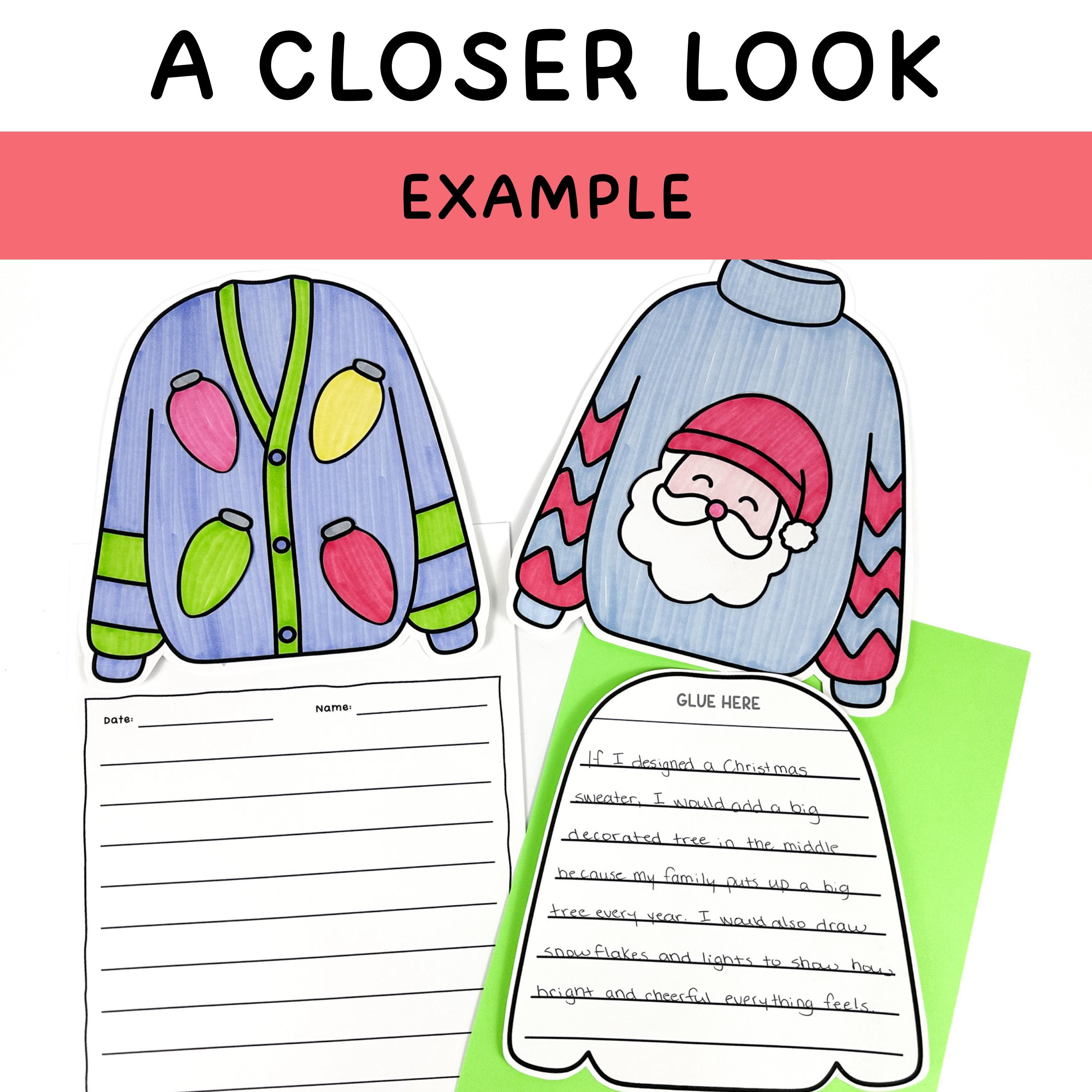 Christmas Bulletin Board Kit - Ugly Christmas Sweater Craft, Writing ...