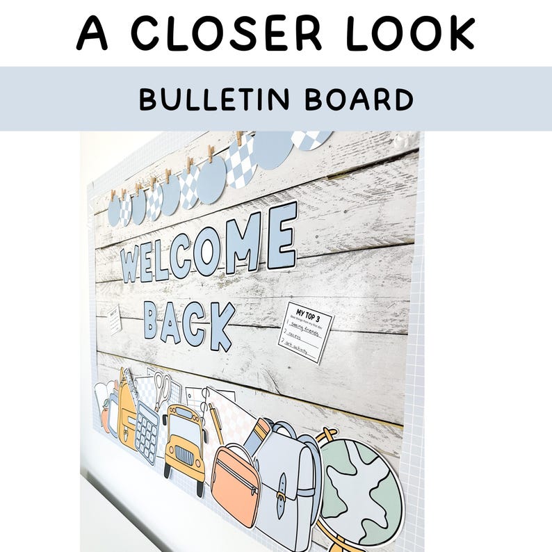 Back to School Bulletin Board Kit With a Student Back to School ...