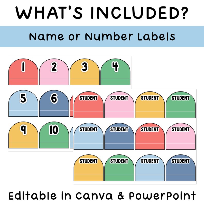 Student File Labels, Student Mailbox Labels, Absent Folders, File ...