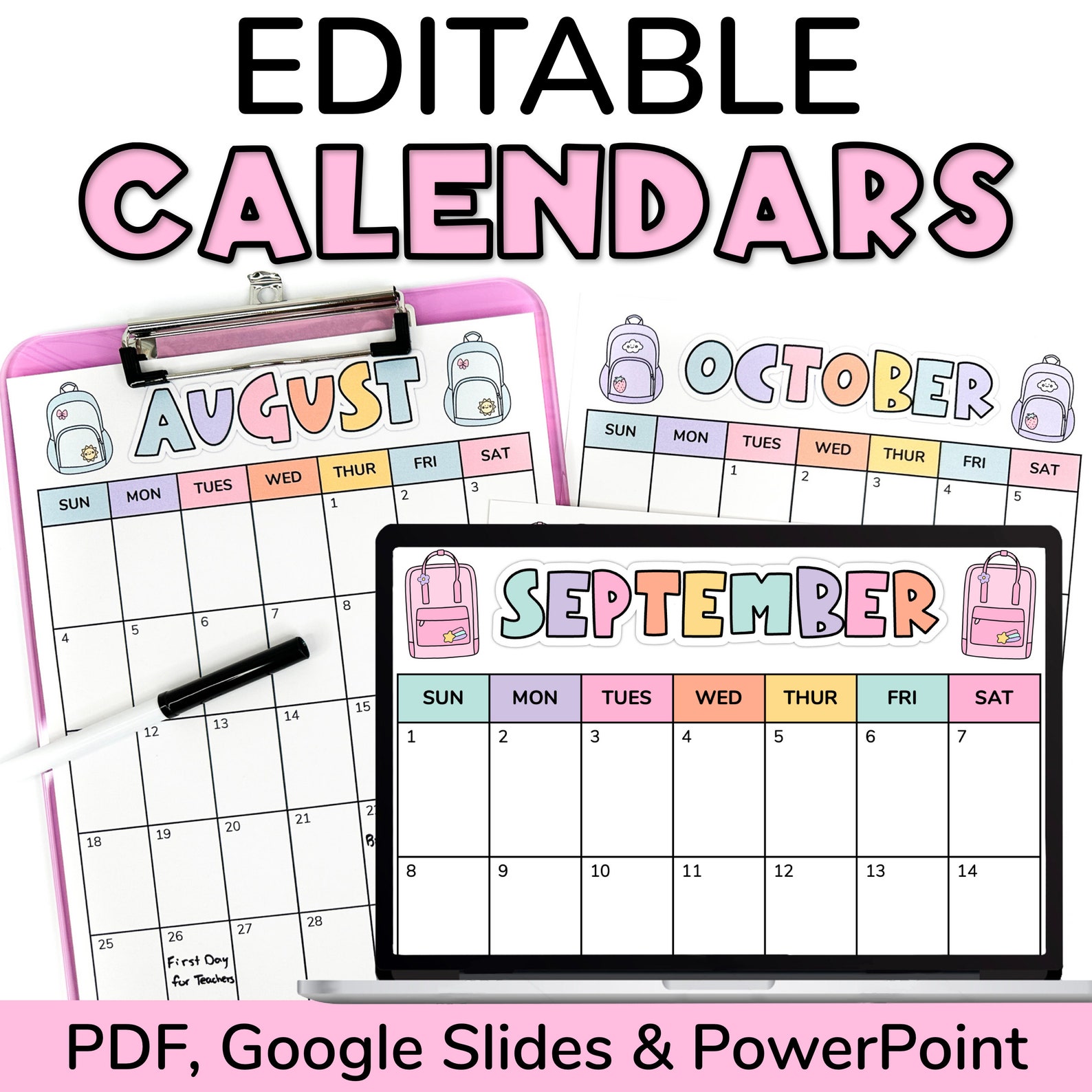 Teacher Calendar 2024-2025 for Teacher Planning Class Calendar for ...