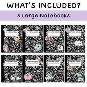 Welcome Back to School Bulletin Board for Pastel & Composition Notebook ...