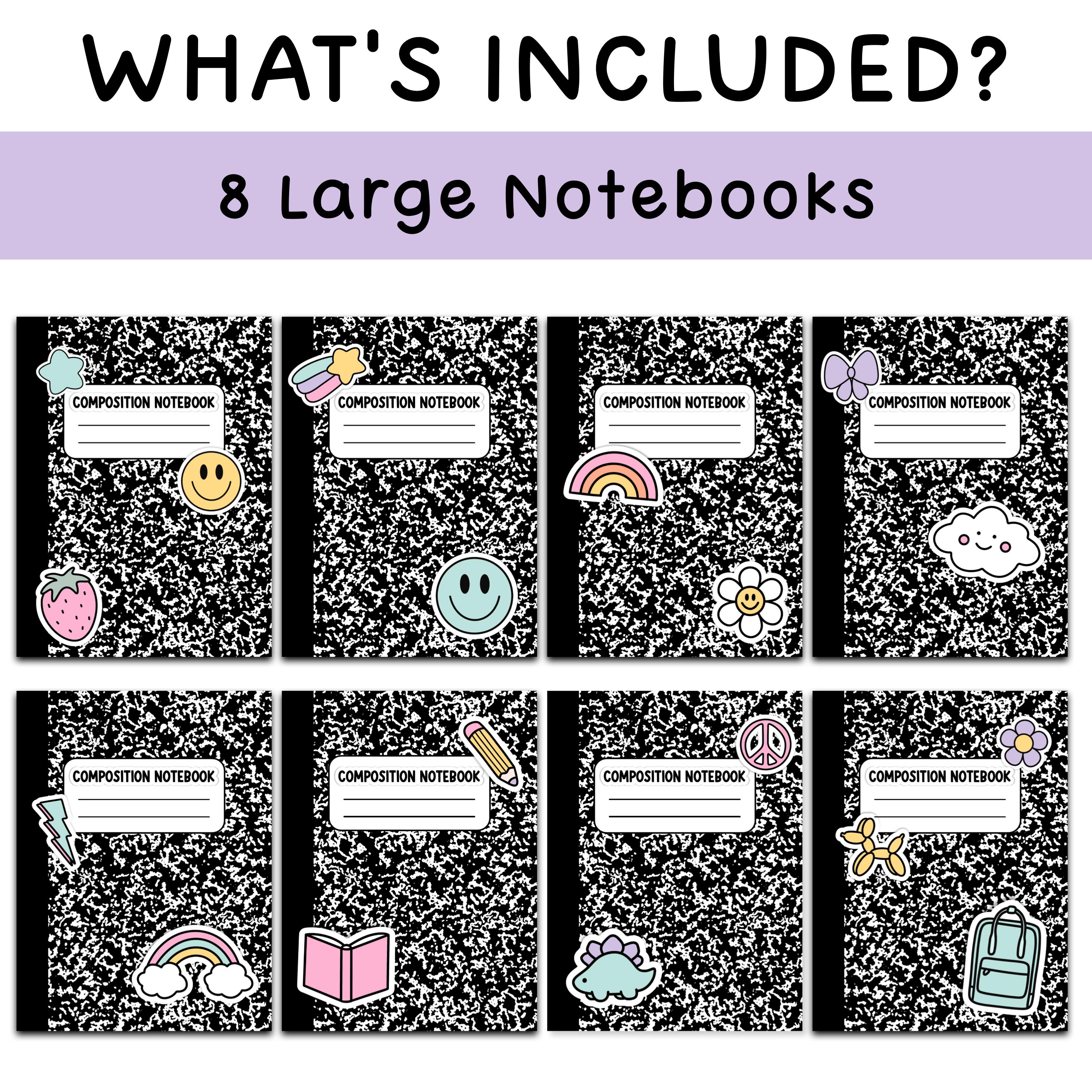 Welcome Back to School Bulletin Board for Pastel & Composition Notebook ...