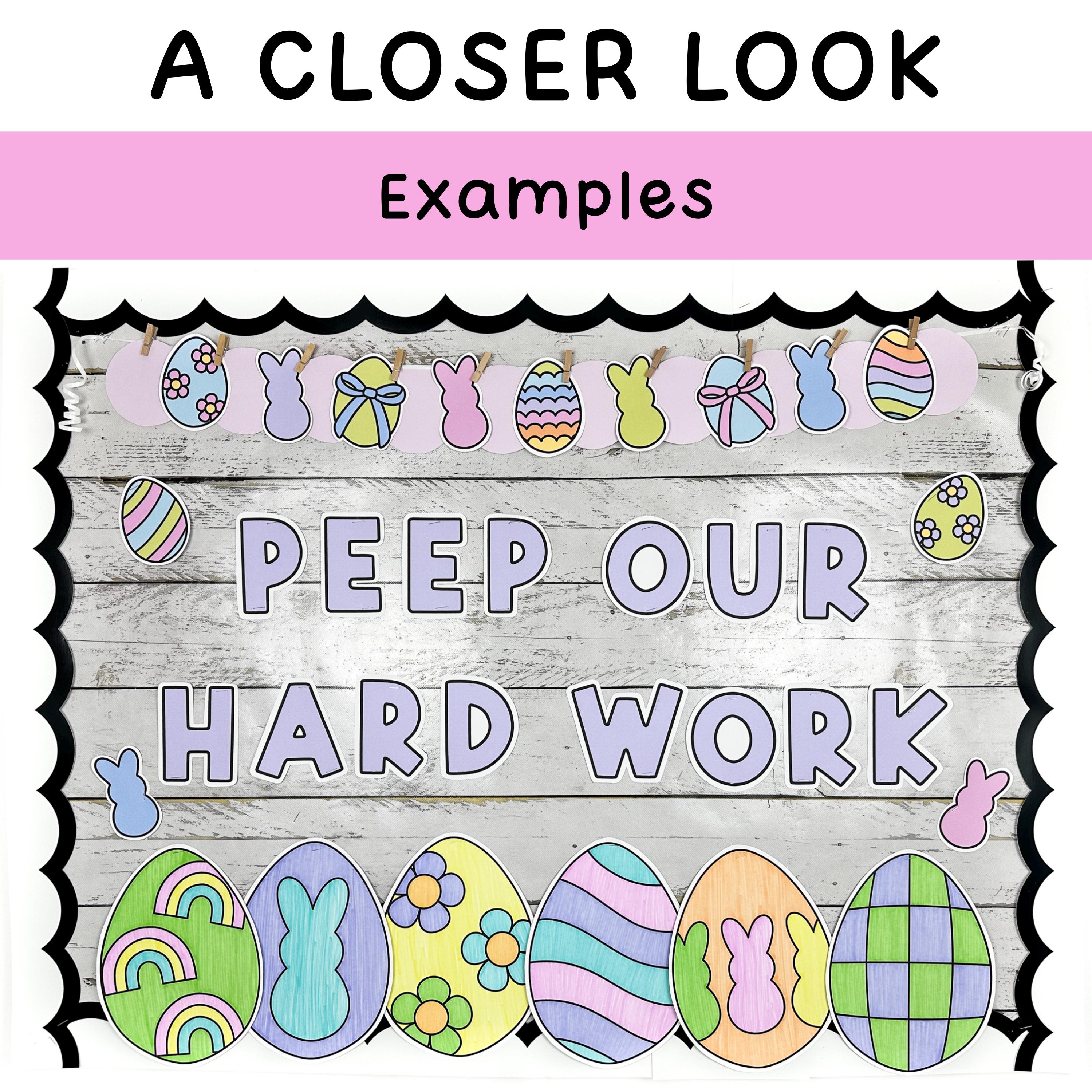 Easter Bulletin Board and Craft, Easter Egg April Bulletin Board - Etsy