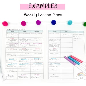 Teacher Planner Printable + Undated - Teacher Lesson Planner, Gradebook ...