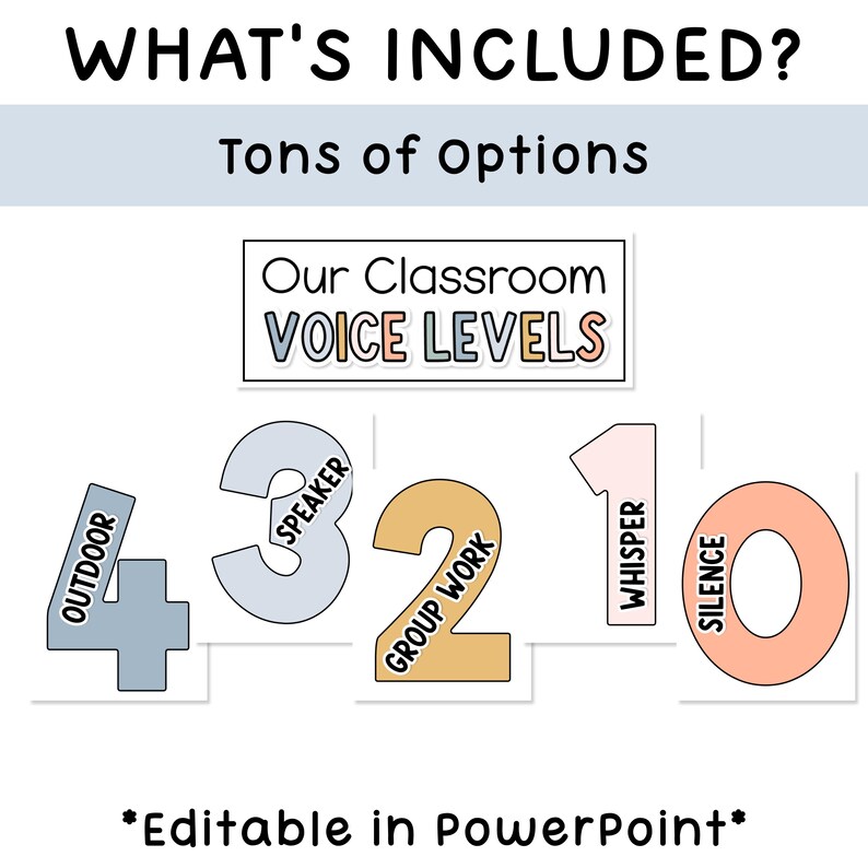 Boho Voice Level Chart & Posters, Voice Level Signs for Class Volume ...