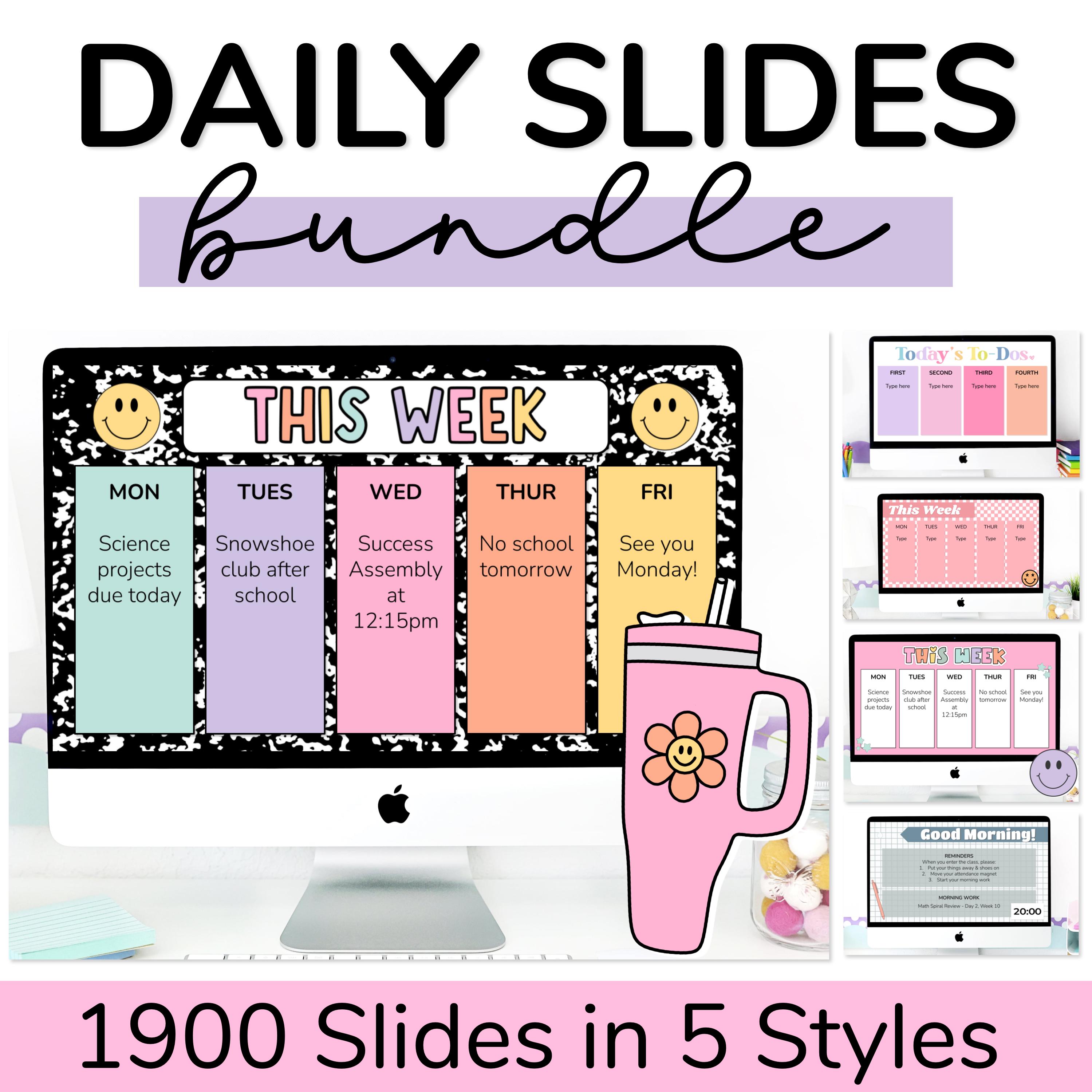 1900 Google Slides Templates for Teachers - Teacher Slides, Daily ...