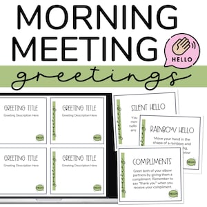 Morning Meeting Greetings With Editable Morning Meeting Cards in ...