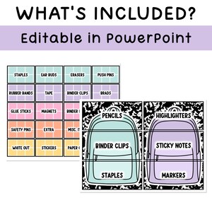 Composition Notebook Labels for Teacher Toolbox- Editable for Pastel ...