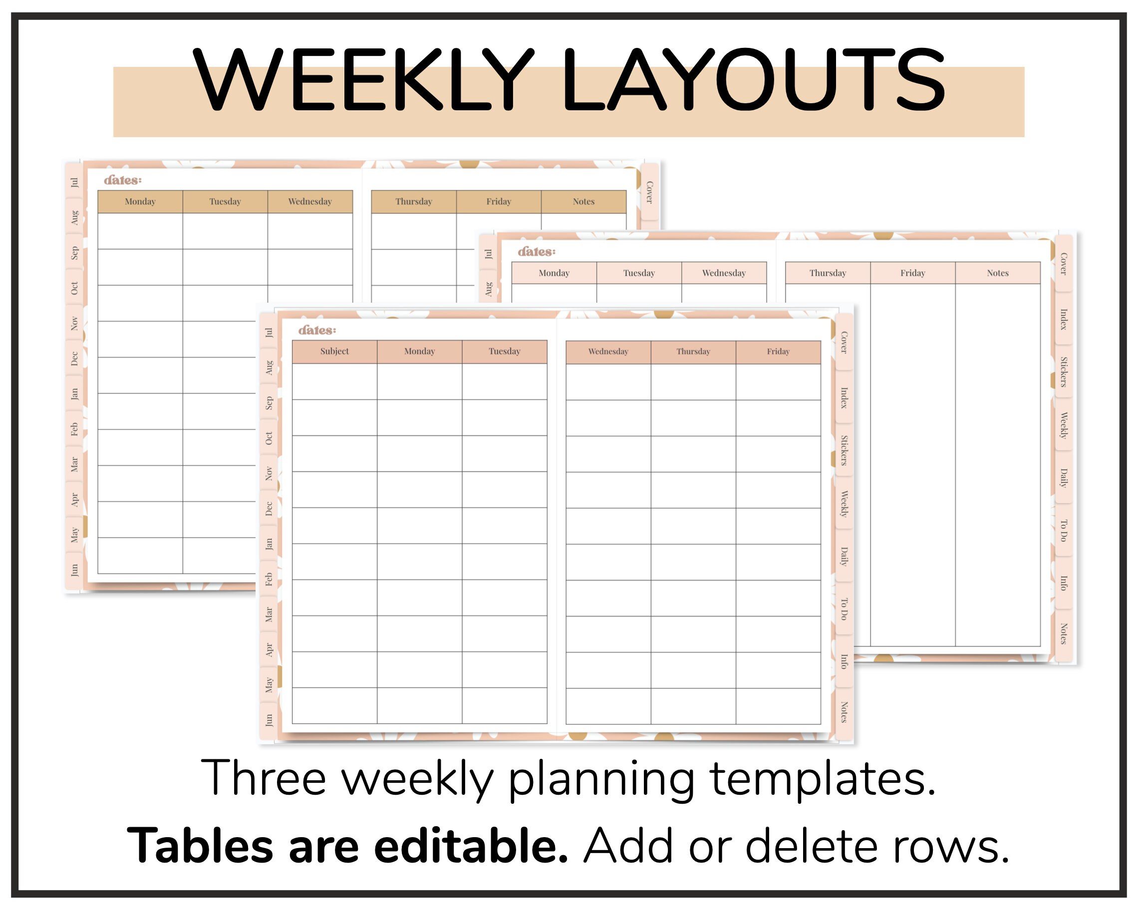 Retro Teacher Planner Undated Digital Teacher Planner Groovy Google ...