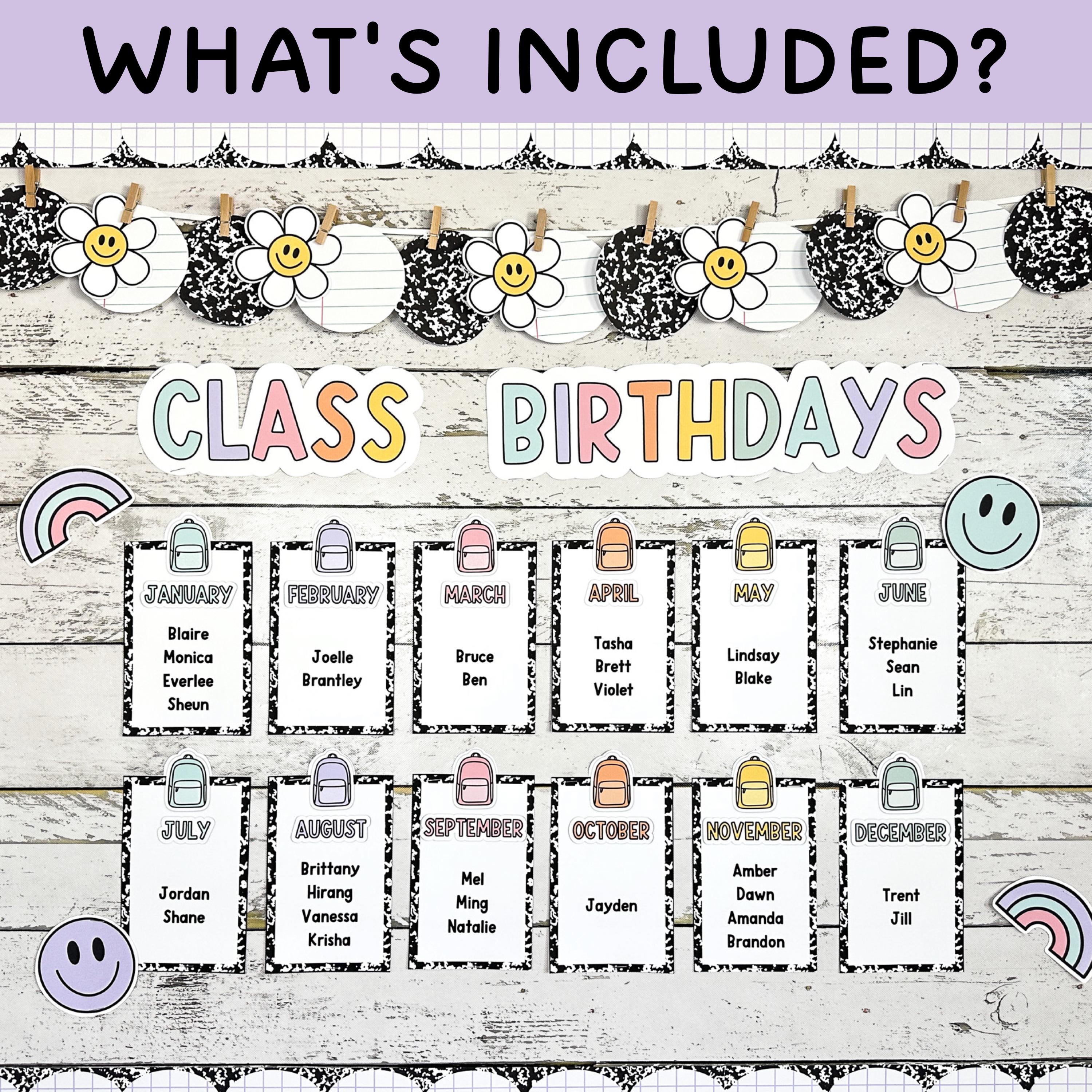 Composition Notebook Classroom Decor Bundle & Pastel Classroom Decor ...