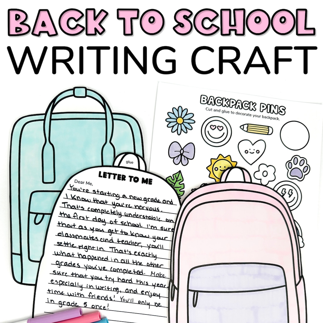 Backpack Writing Craft for Welcome Back to School Bulletin Board - Etsy