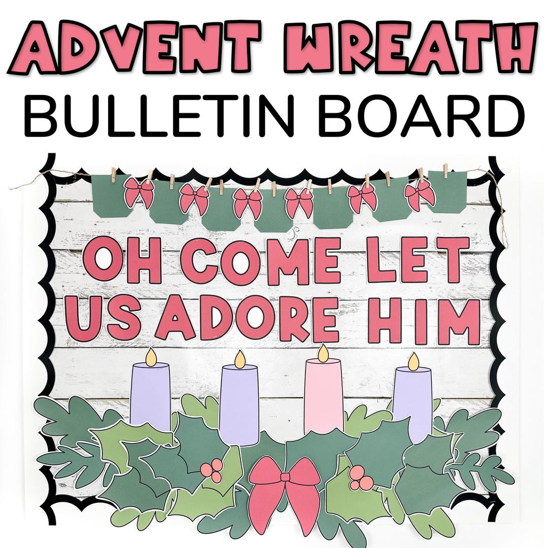 Advent Bulletin Board for Catholic Advent Wreath Display - Etsy