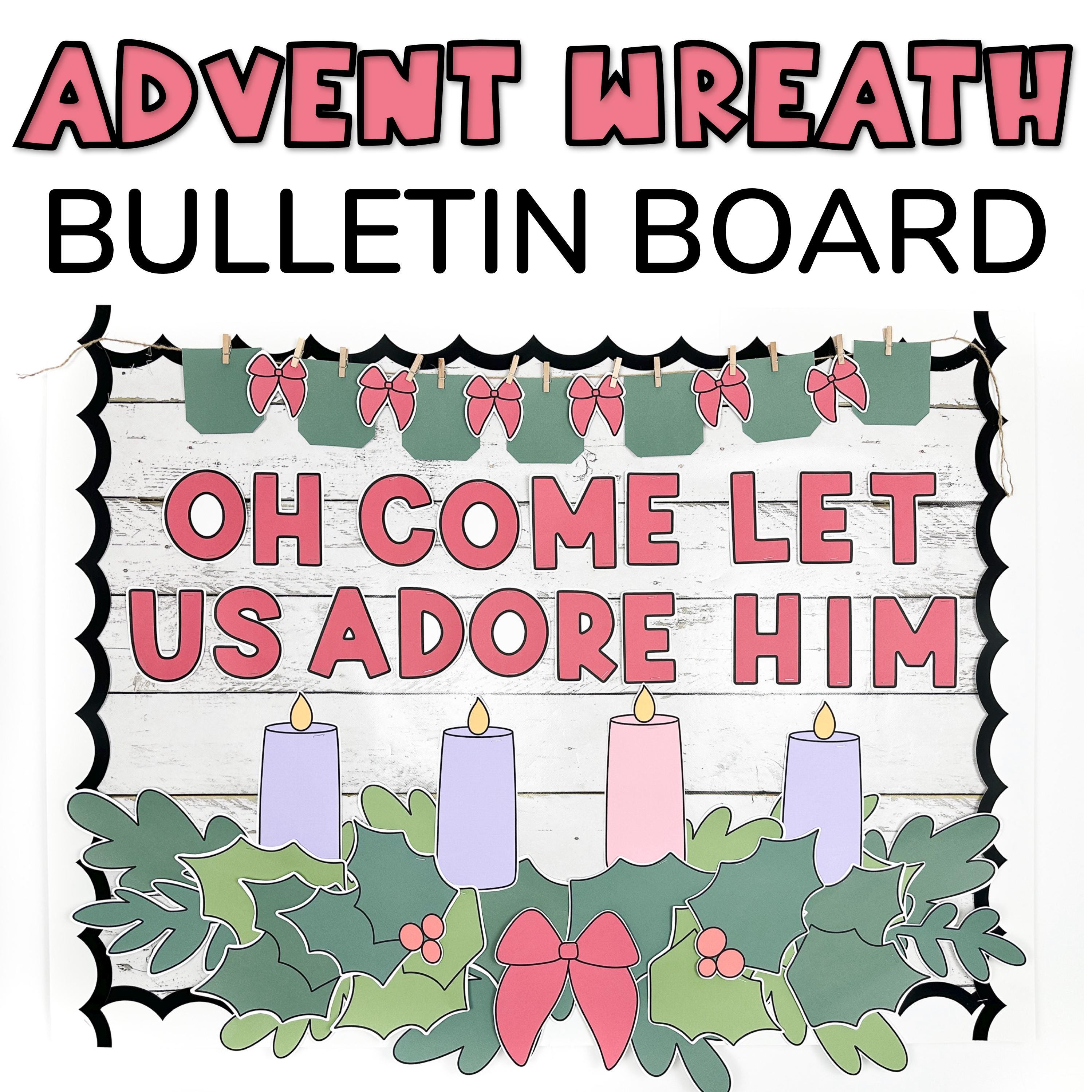 Advent Bulletin Board for Catholic Advent Wreath Display - Etsy