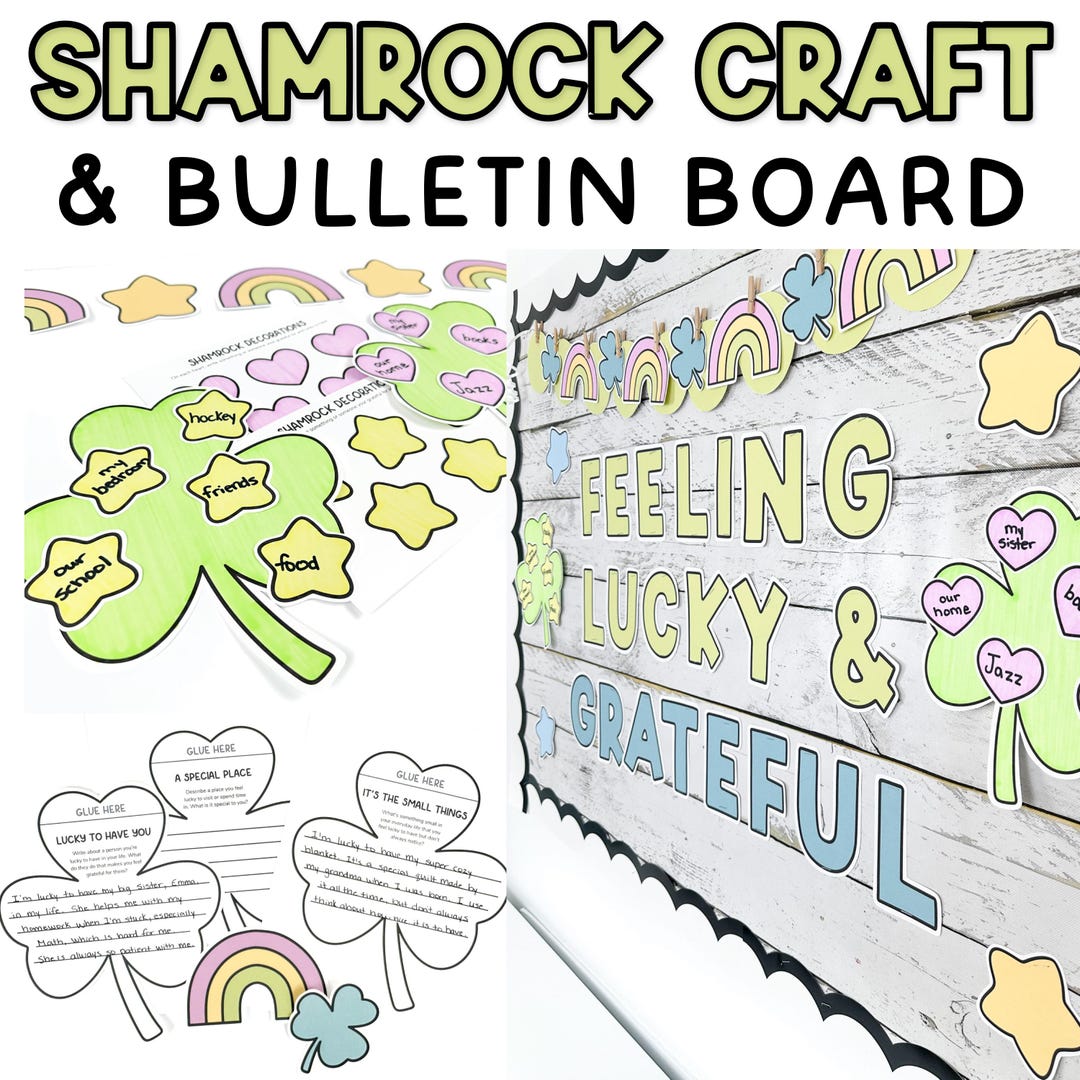 St Patrick's Day Bulletin Board, Interactive March Bulletin Board ...