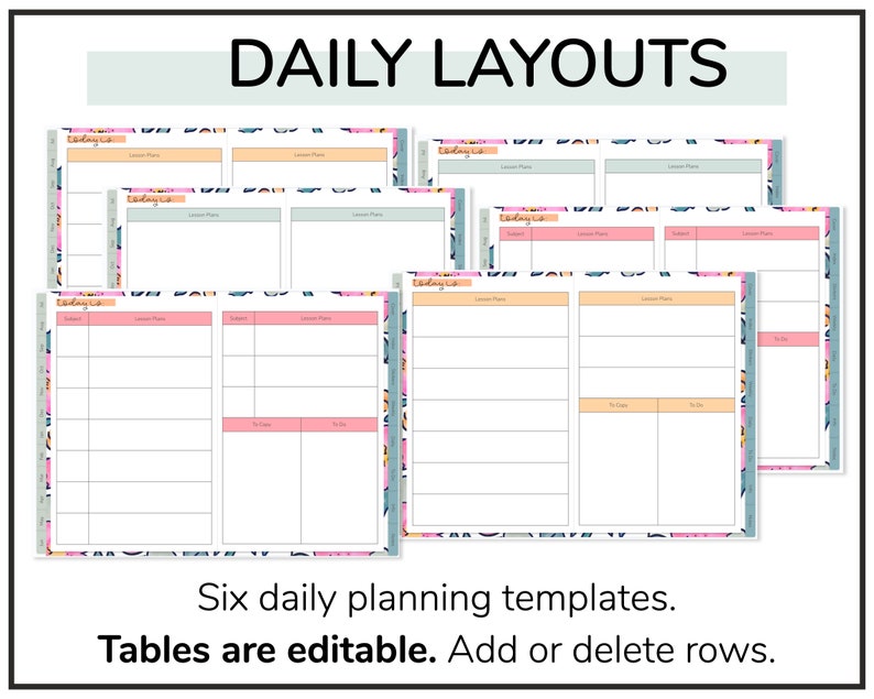 Floral Google Slides Teacher Planner Undated Digital Teacher - Etsy