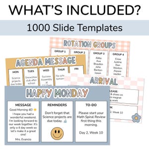Daily Slides Templates for Teachers in Google Slides & Canva - Morning ...