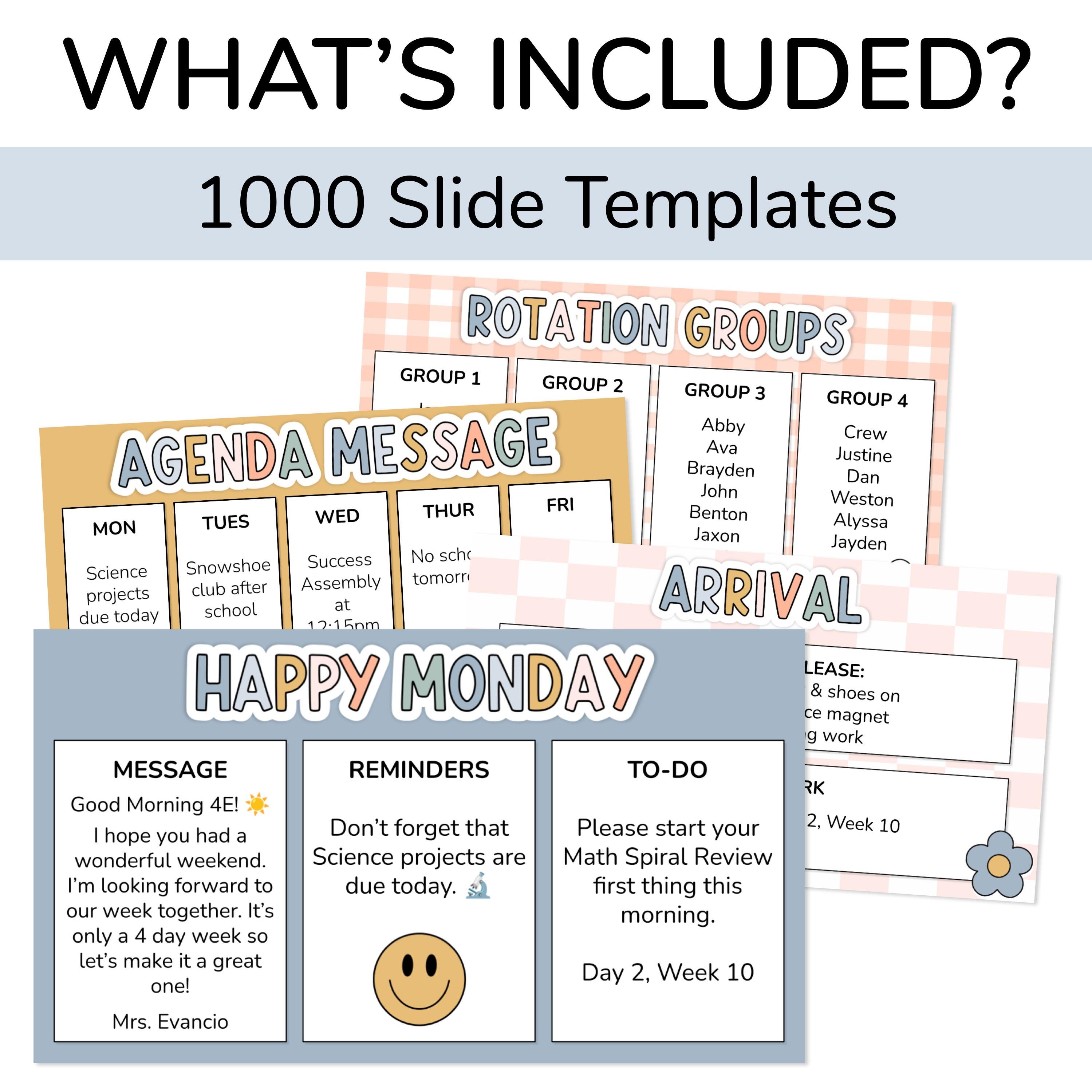 Daily Slides Templates for Teachers - Teacher Slides, Daily Slides ...