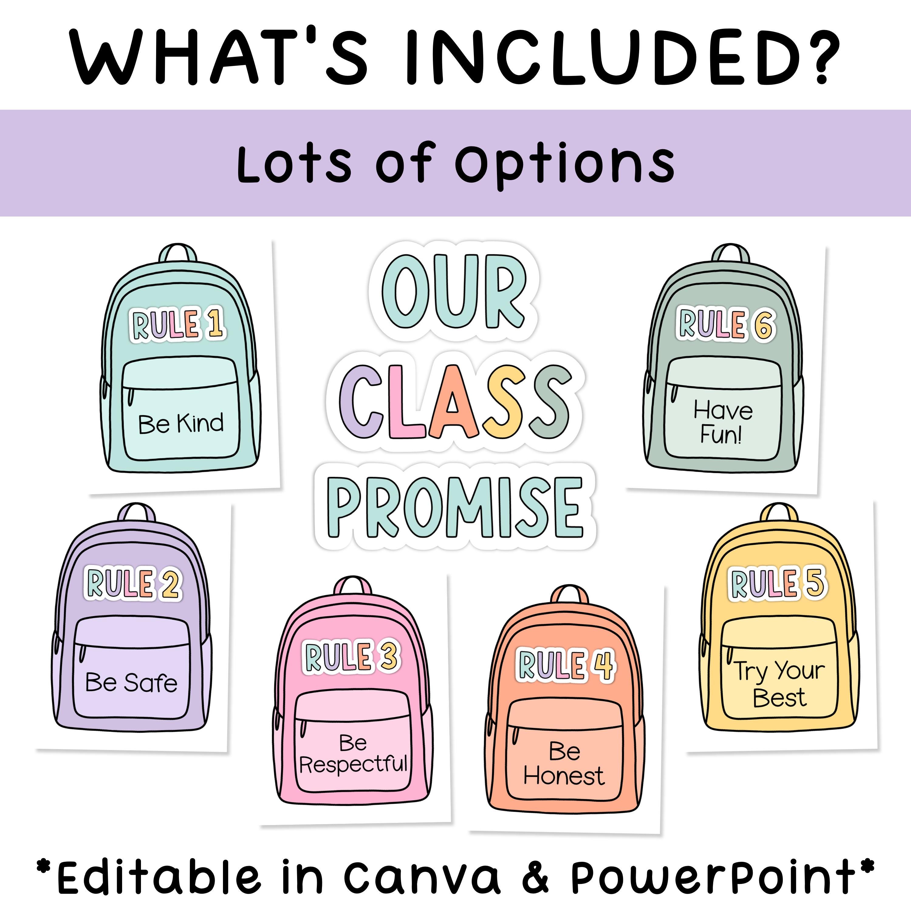 Composition Classroom Agreements, Our Class Promise, Norms, Rules ...