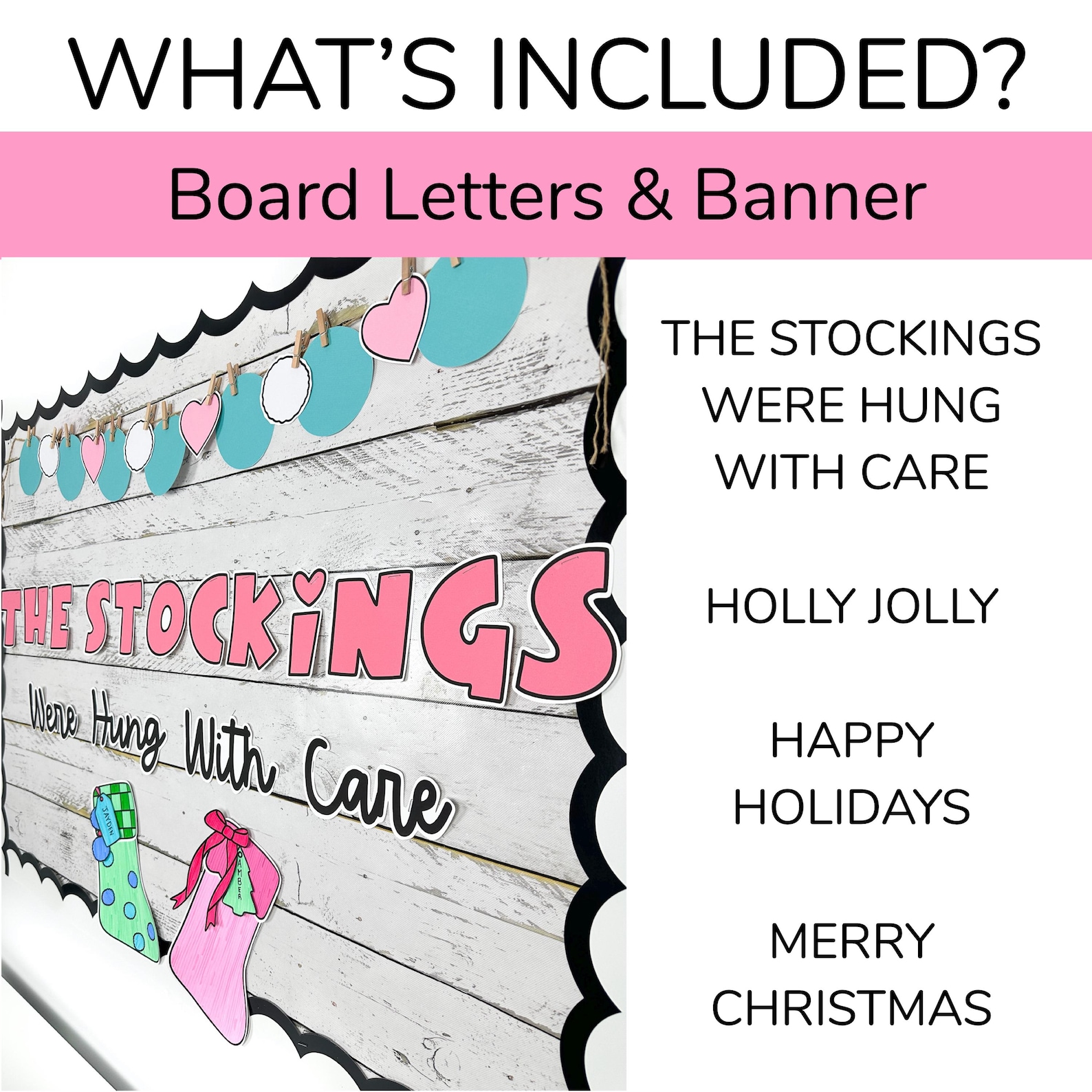 Christmas Stocking Craft to Create a Stocking Christmas Bulletin Board ...