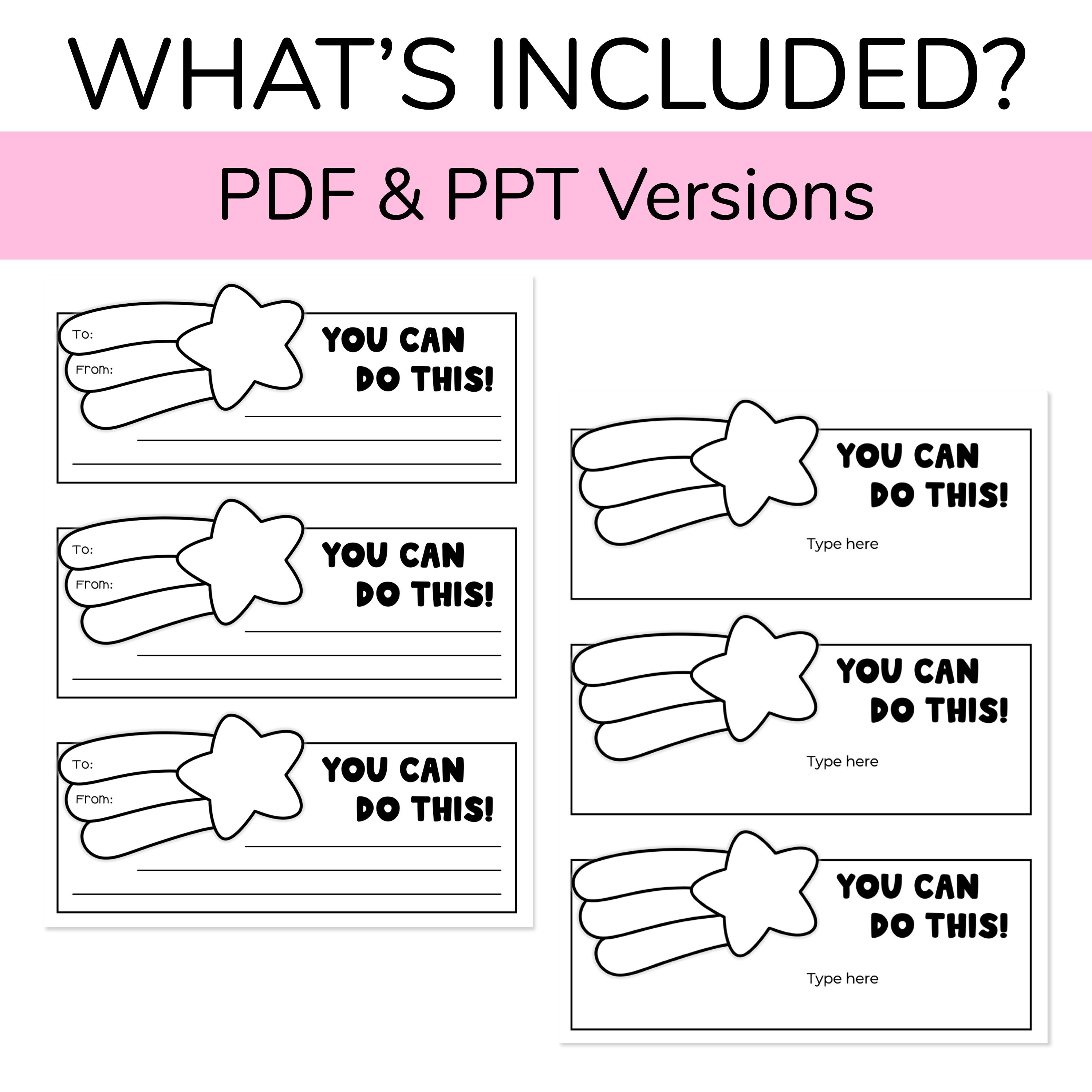 Student Testing Motivation Notes & State Testing Encouragement Tags - Etsy