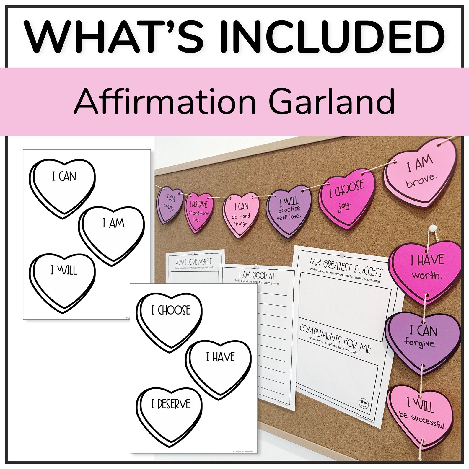 Valentines Activity Including Student Self Love Valentines Worksheets ...