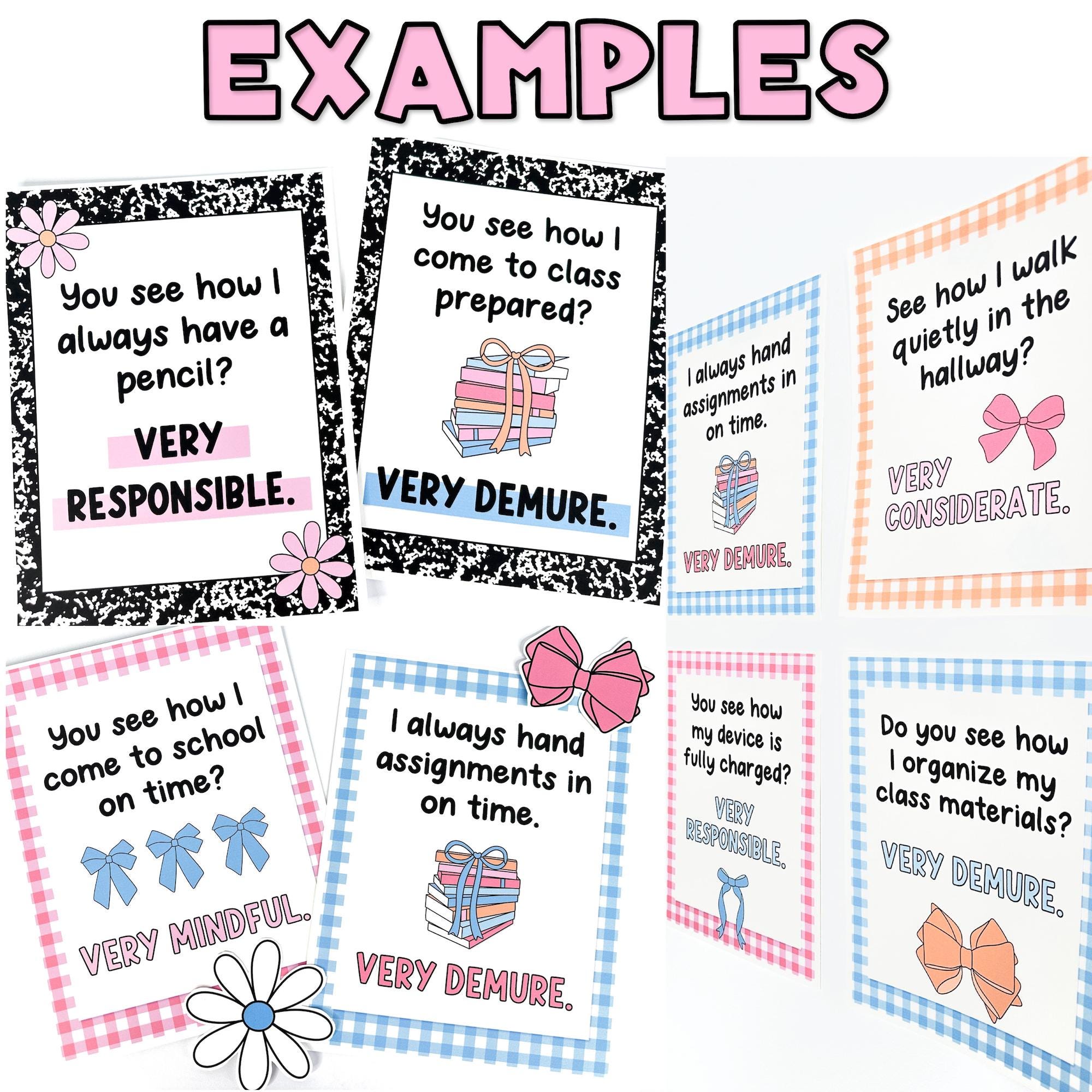 Very Demure Classroom Posters for Composition Notebook Classroom Decor ...