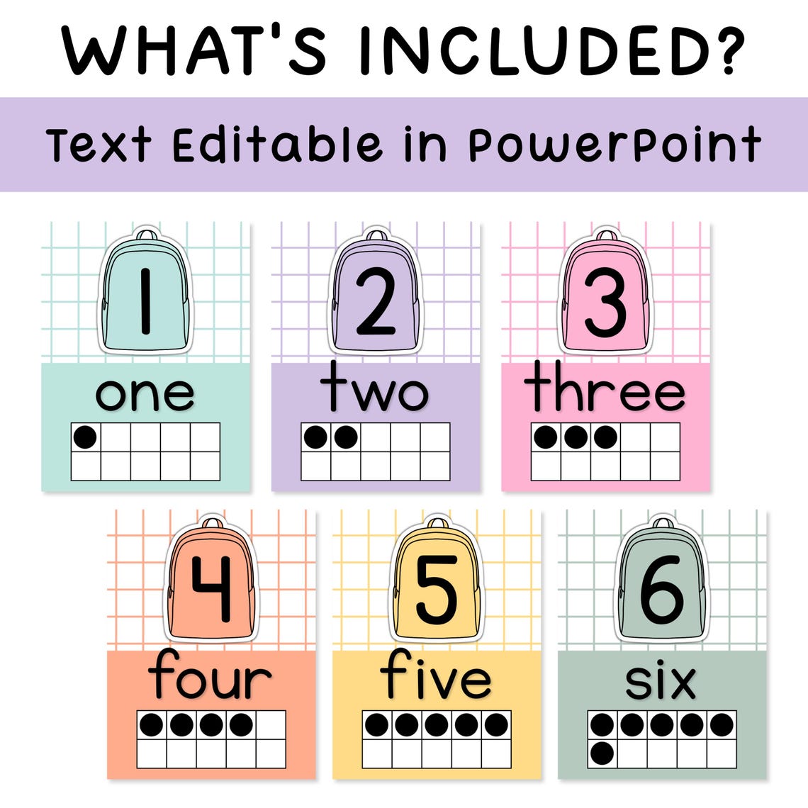 Composition Class Number Posters With Ten Frames and Numbers 1 to 20 ...