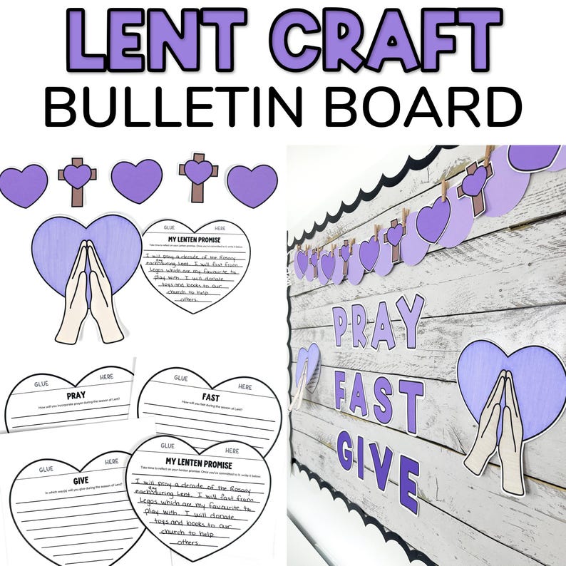 Lent Bulletin Board & Lent Craft for Kids - Etsy