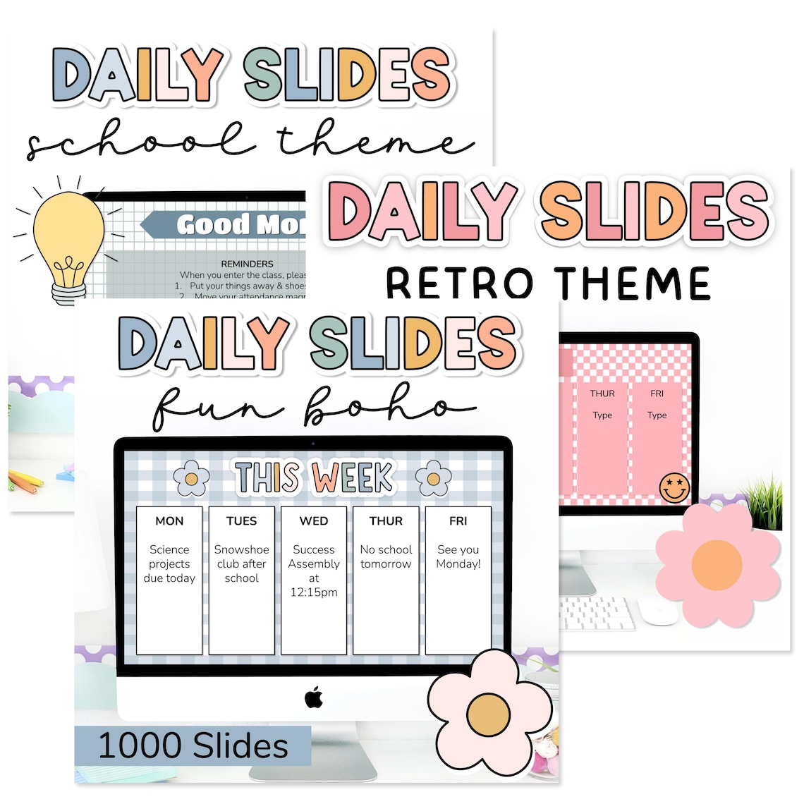3600 Classroom Slides & Teacher Slides Templates - Daily Slides, Agenda ...