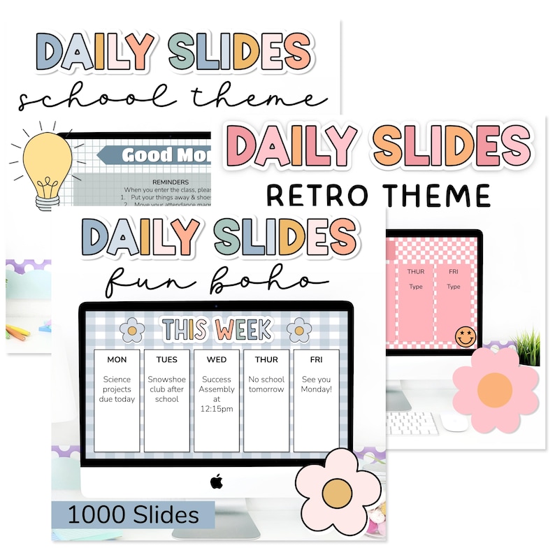 3600 Classroom Slides & Teacher Slides Templates - Daily Slides, Agenda ...