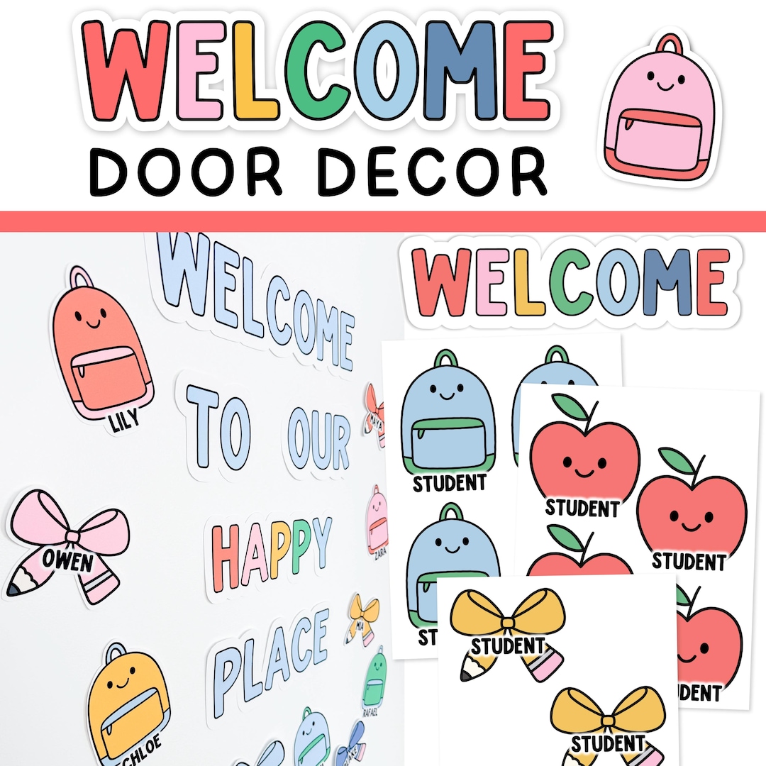Back to School Door Decorations & Welcome Back Door Decor for Bright ...