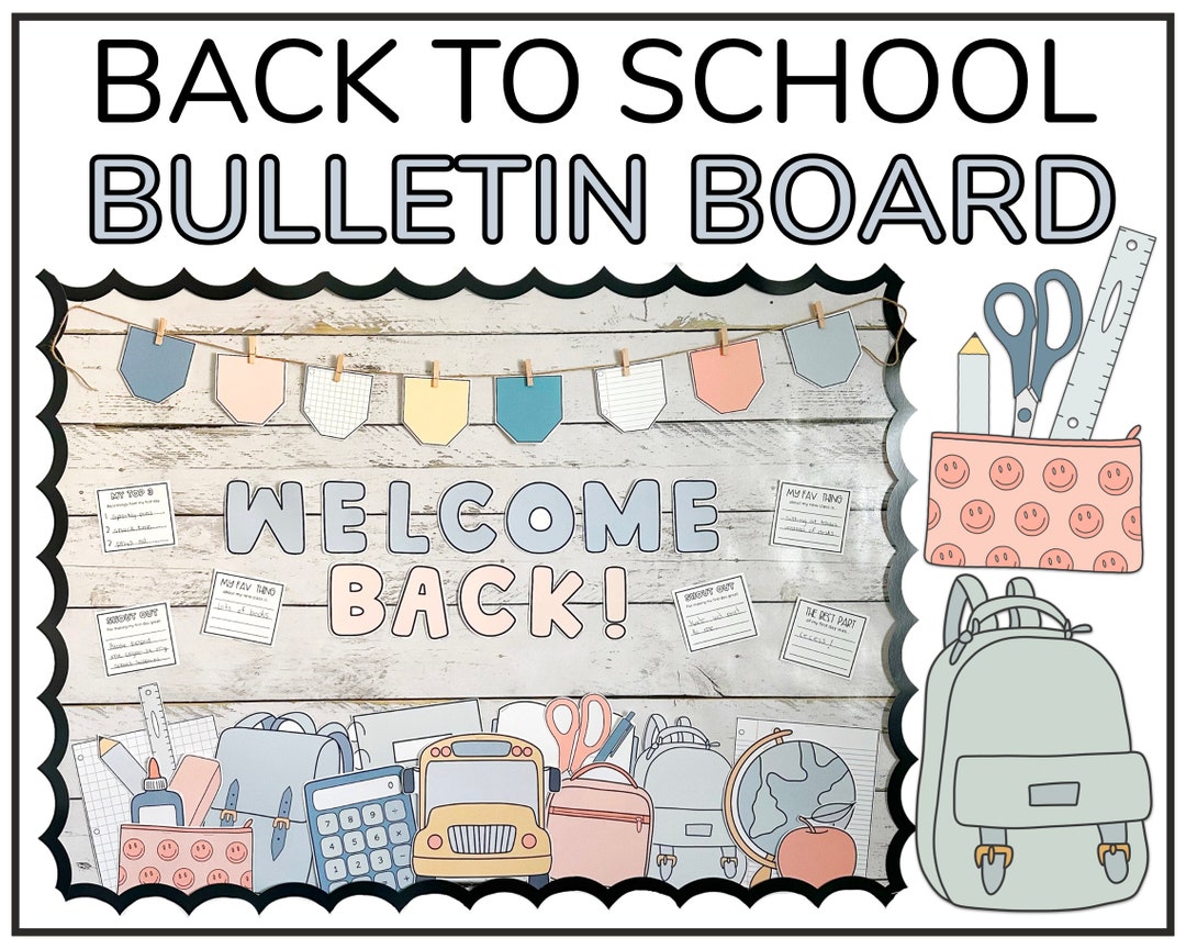 Back to School Bulletin Board Kit With a Student Back to - Etsy