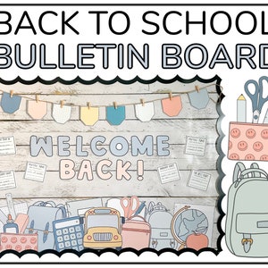 Back to School Bulletin Board Kit With a Student Back to - Etsy