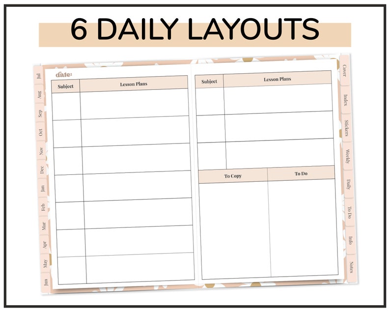Retro Teacher Planner | Goodnotes Teacher Planner | Undated iPad ...