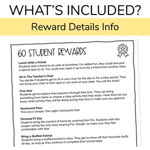 Classroom Reward System - Reward Coupons for Classroom Management - Etsy