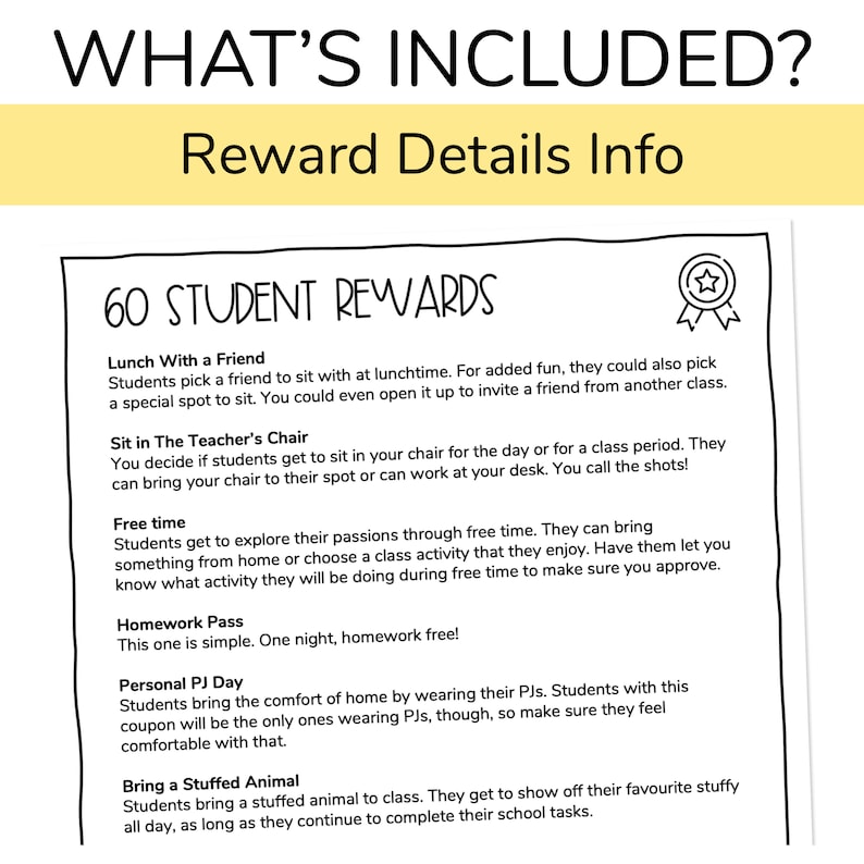 Classroom Reward System - Reward Coupons for Classroom Management - Etsy