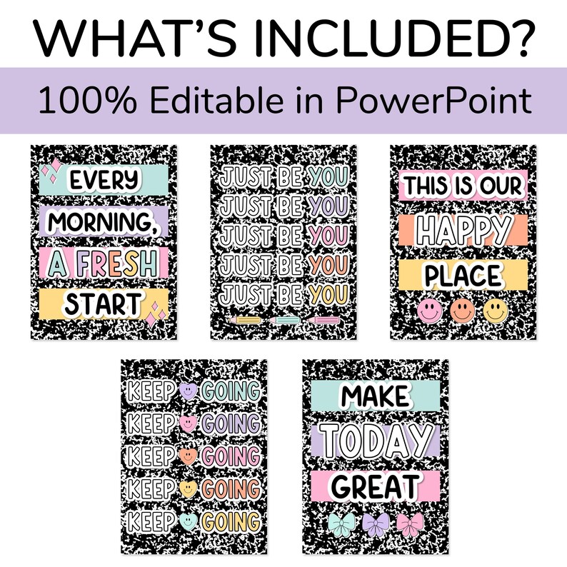 Composition Notebook Posters for Composition Notebook Classroom Decor ...