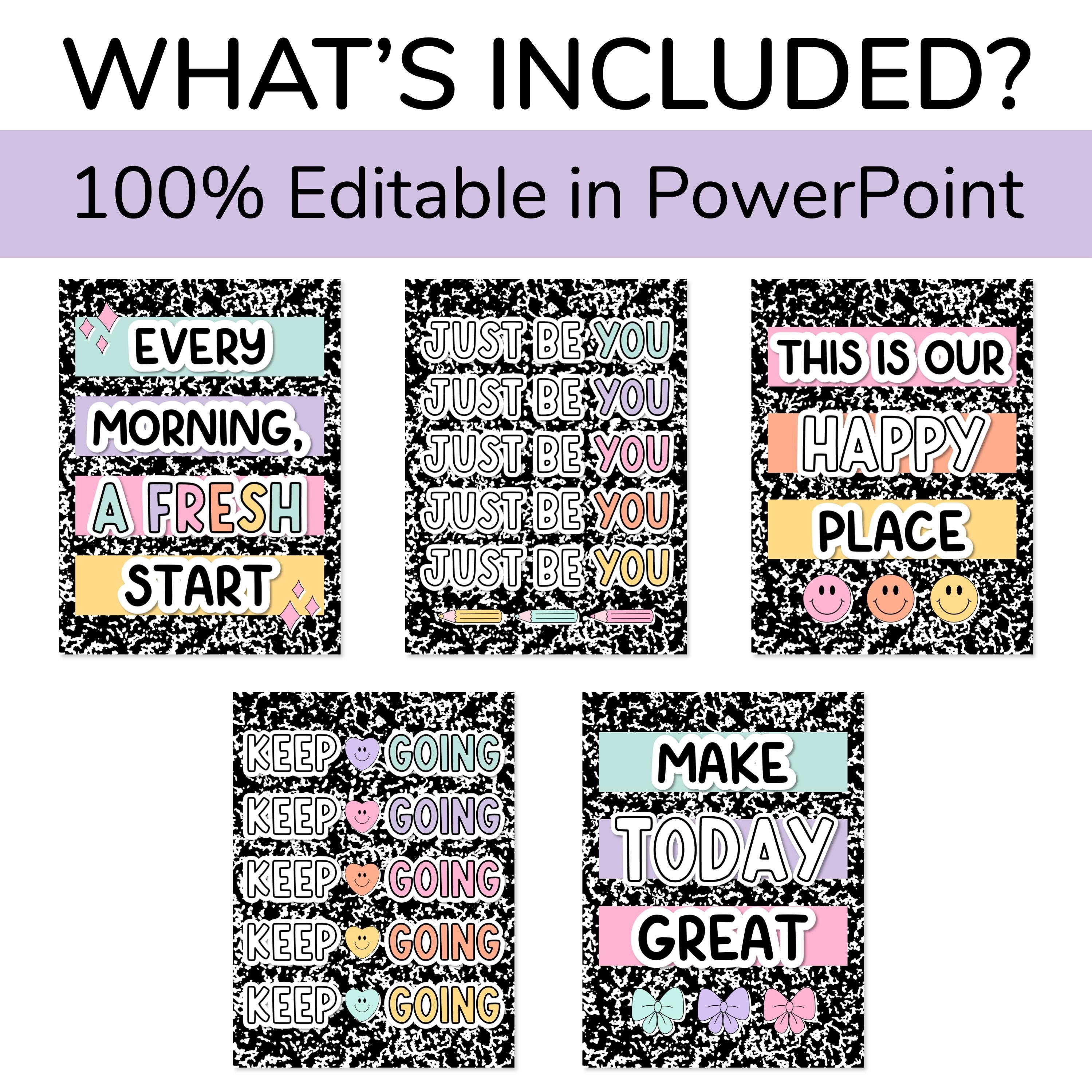 Composition Notebook Posters for Composition Notebook Classroom Decor ...