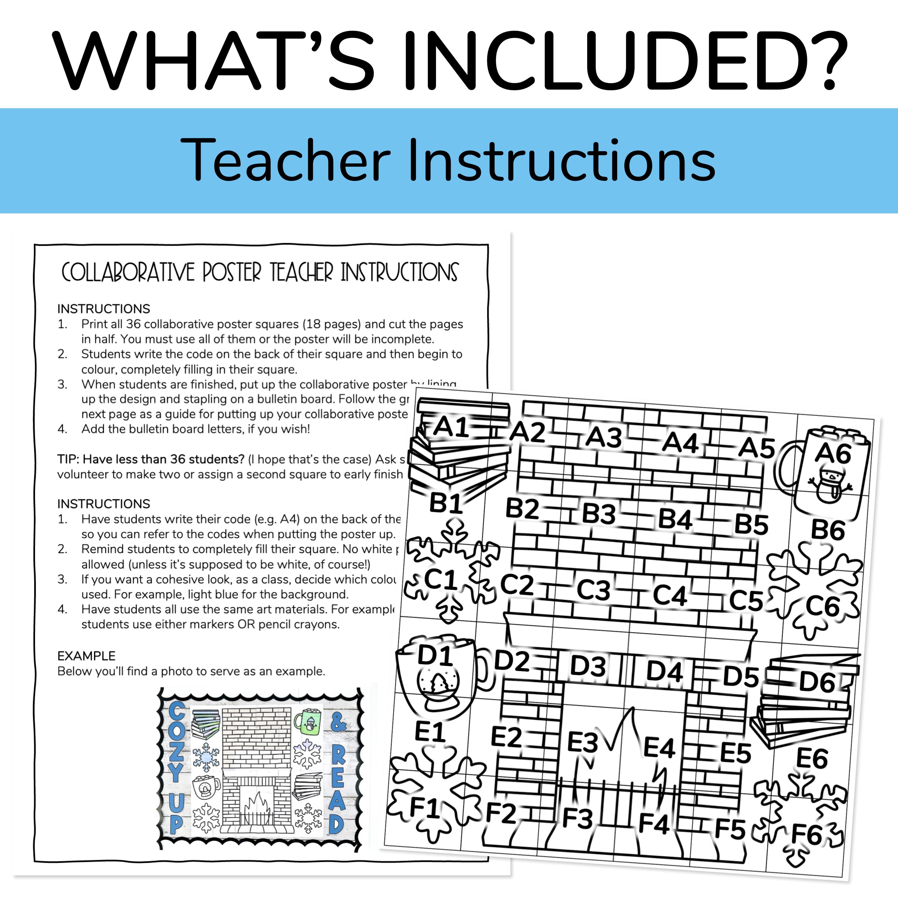 Winter Collaborative Coloring Poster as A Winter Bulletin Board - Etsy