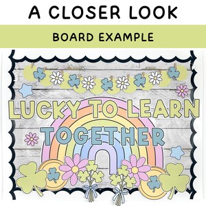 March Bulletin Board, St Patrick's Day Bulletin Board & Shamrock ...