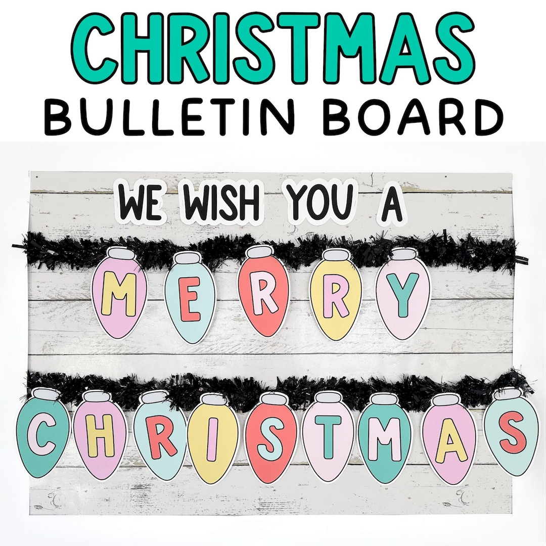 Christmas Bulletin Board Kit & Happy Holidays Bulletin Board for ...