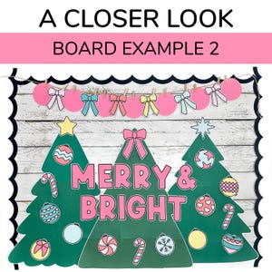 Christmas Bulletin Board Kit With Christmas Trees, Christmas Lights ...