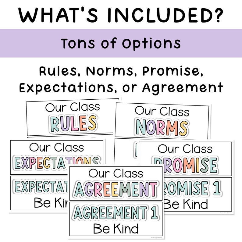 Composition Classroom Agreements, Our Class Promise, Norms, Rules ...